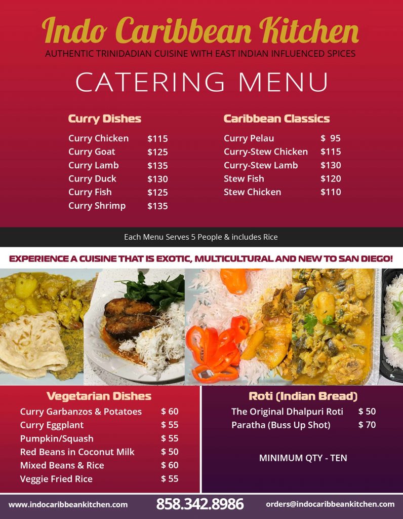 Menu – Indo Caribbean Kitchen